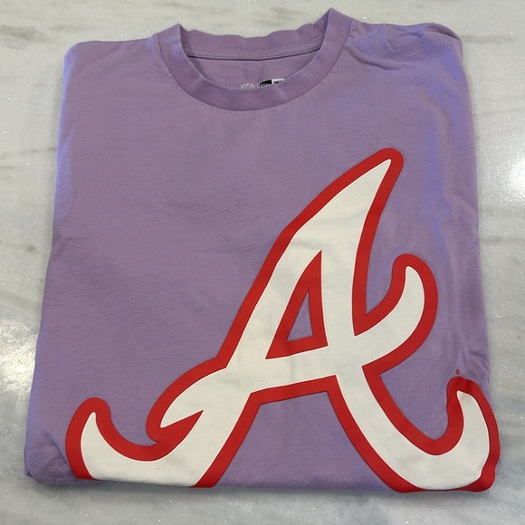 New Era | Shirts | Purple Atlanta Braves New Era Tshirt | Poshmark